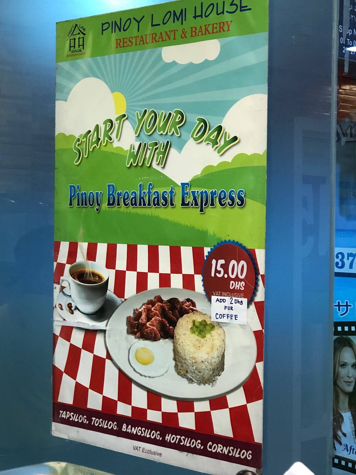 Menu at Pinoy lomi house restaurant, Dubai, 7 2A St