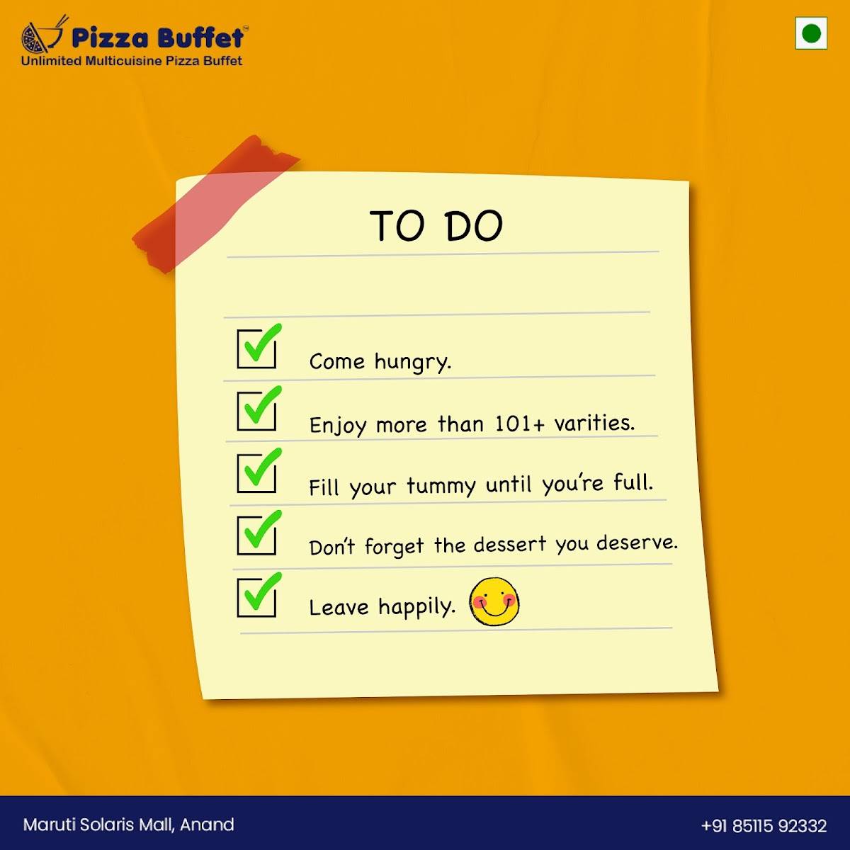 Menu at Pizza Buffet - Anand, Anand