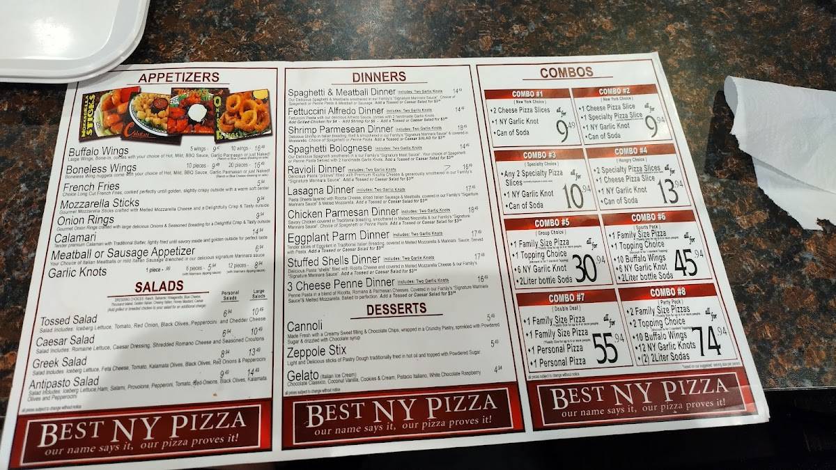Menu at Best NY Pizza of Wesley Chapel pizzeria, Wesley Chapel South ...