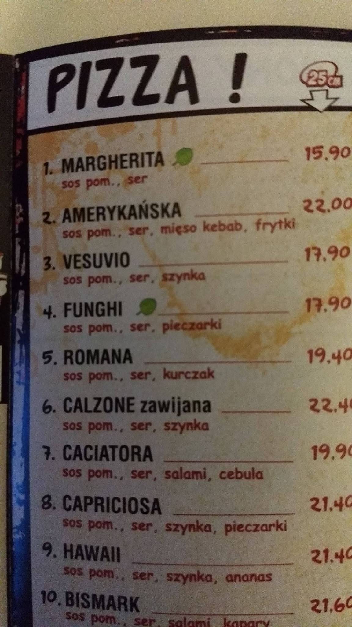 Menu at Pizzeria Mafia HOUSE Sulechów, Sulechow