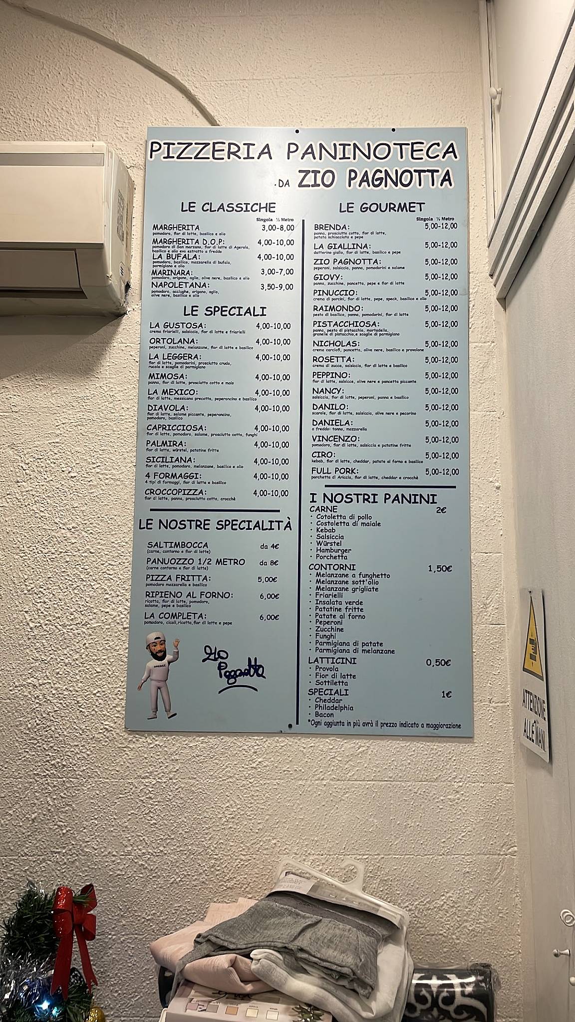Menu at Pizzeria Paninoteca Zio Pagnotta, Scafati