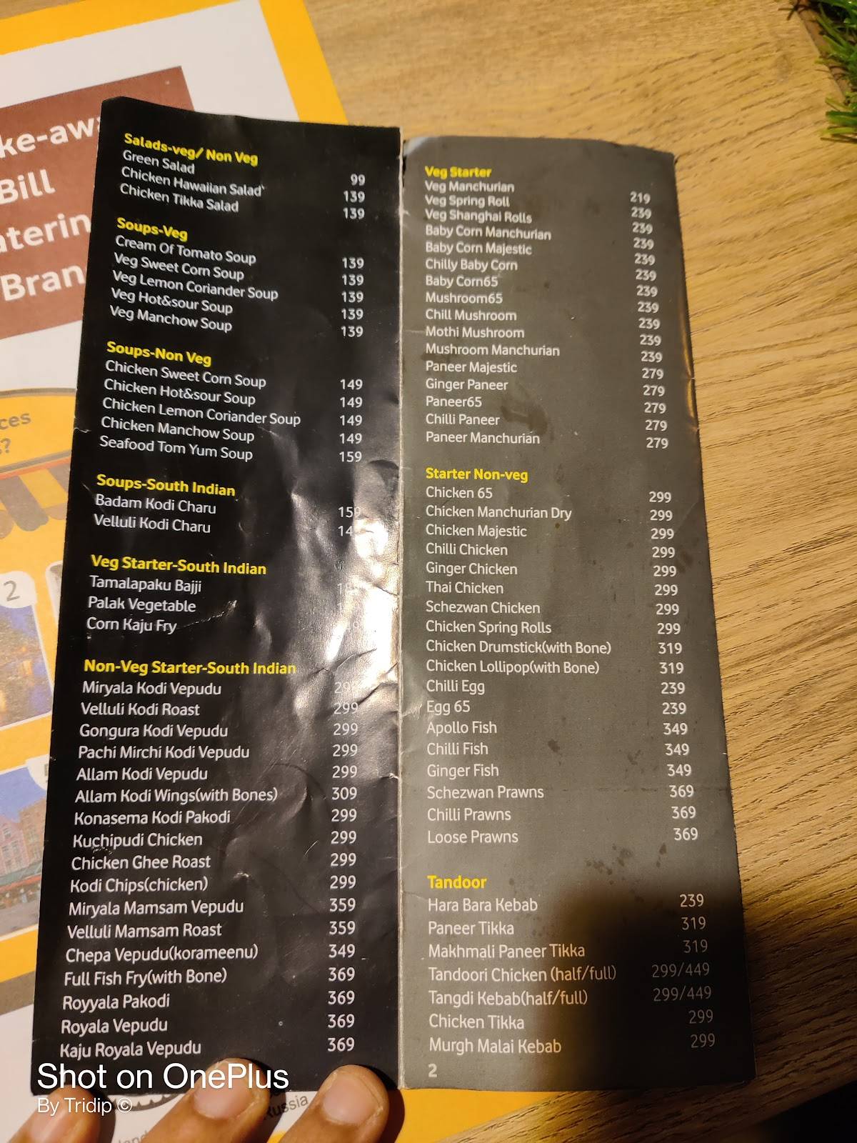Menu at Platform65 The Train Theme Restaurant - Vizag, Visakhapatnam