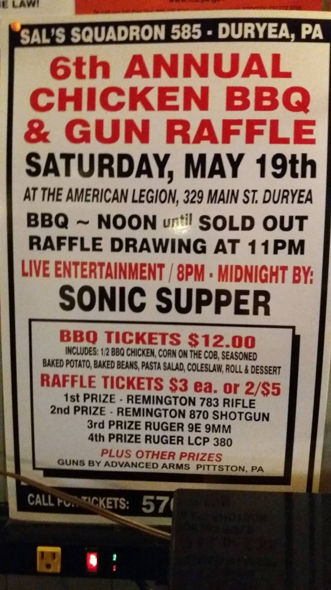 Menu at Polish Falcons Club, Duryea