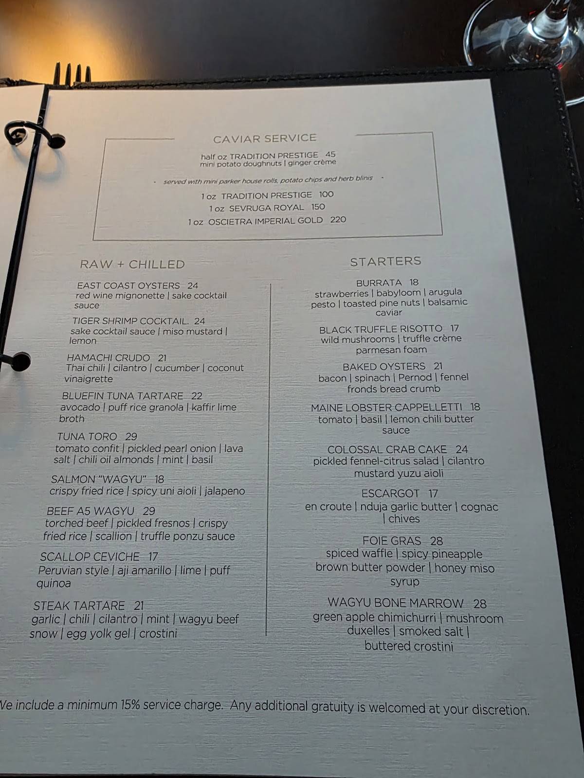Menu at Ponte Modern American pub & bar, Tampa