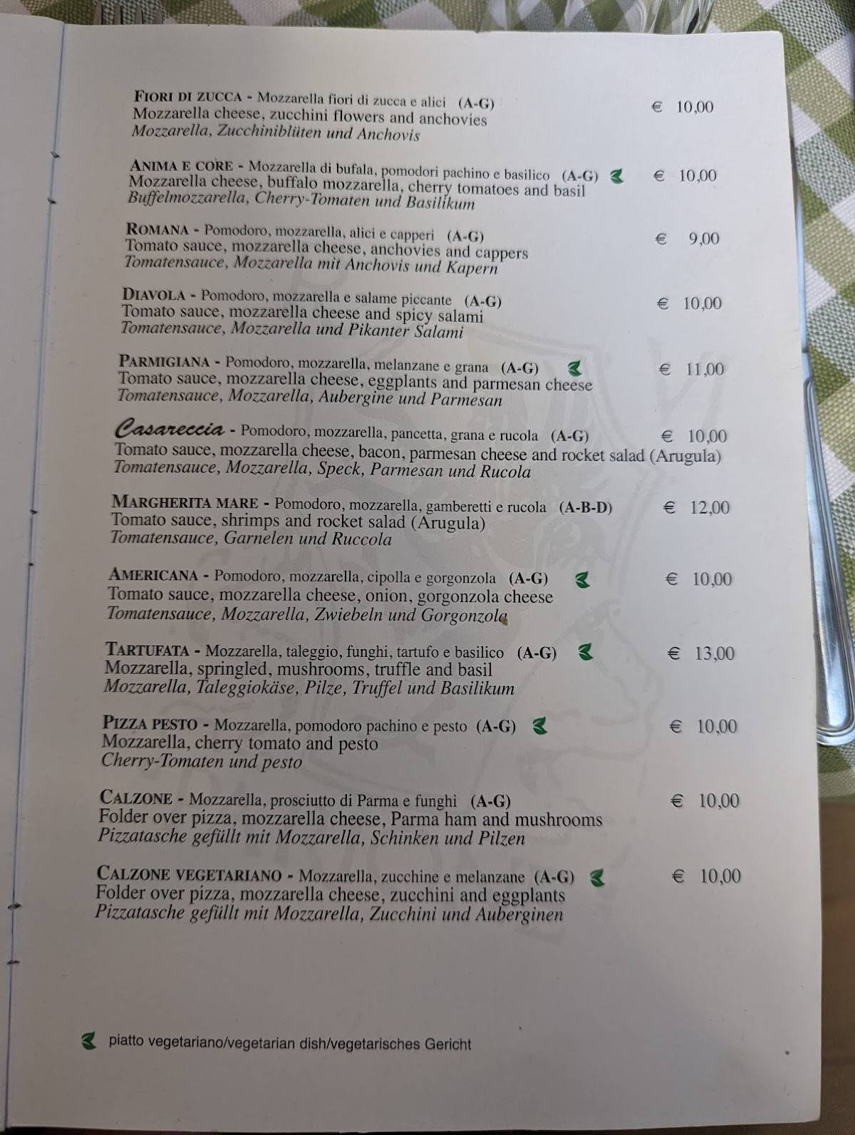 Menu at Ponte e Parione - Ristorante Piazza Navona, Rome