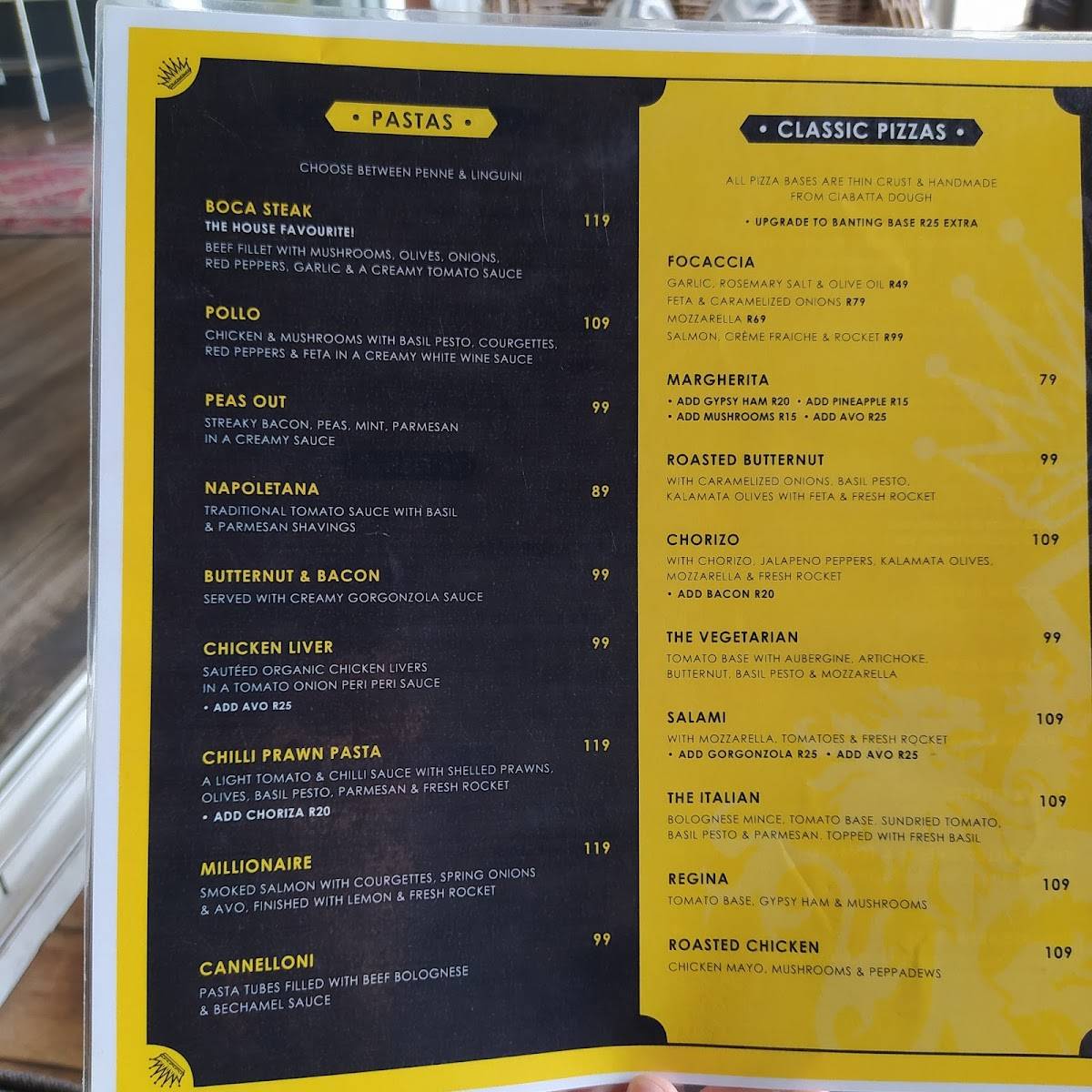 Menu at Bocadillos Restaurant & Bakery, Port Elizabeth, 42 6th Ave