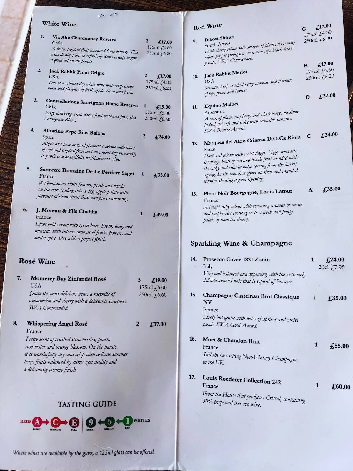 Menu at Portals Hartlepool pub & bar, Hartlepool, Neptune House