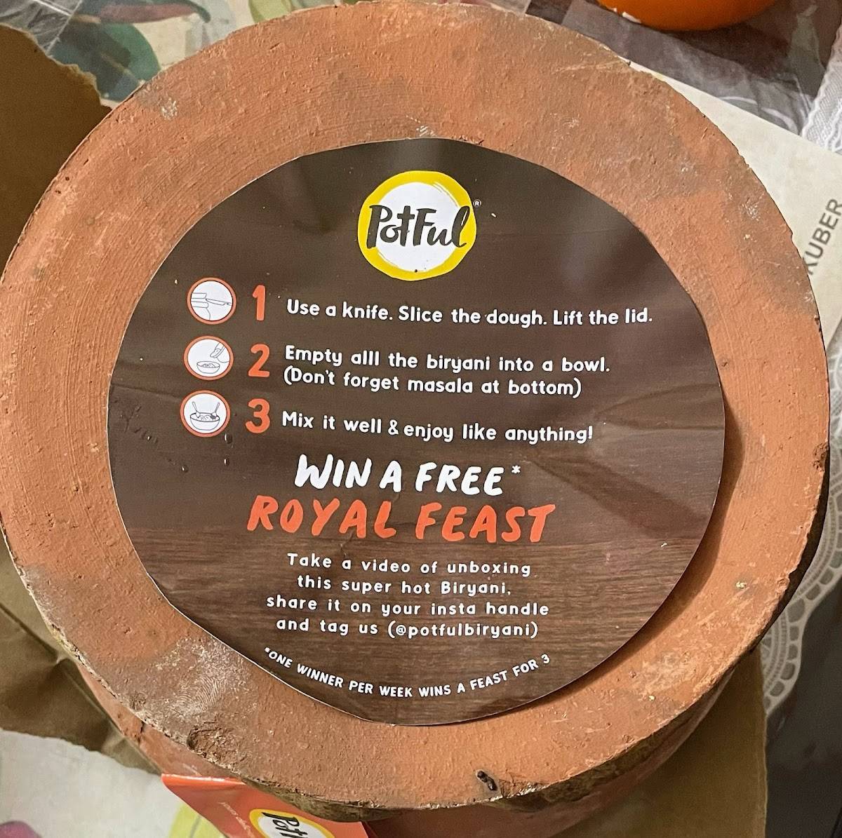 Menu at Potful Biryani, Porur, Chennai