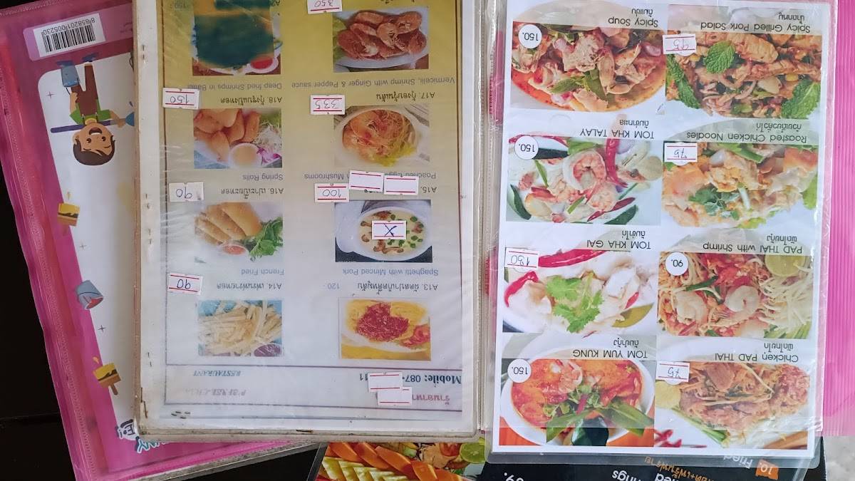 Carta del restaurante Preecha Thai Food, Koh Chang Tai