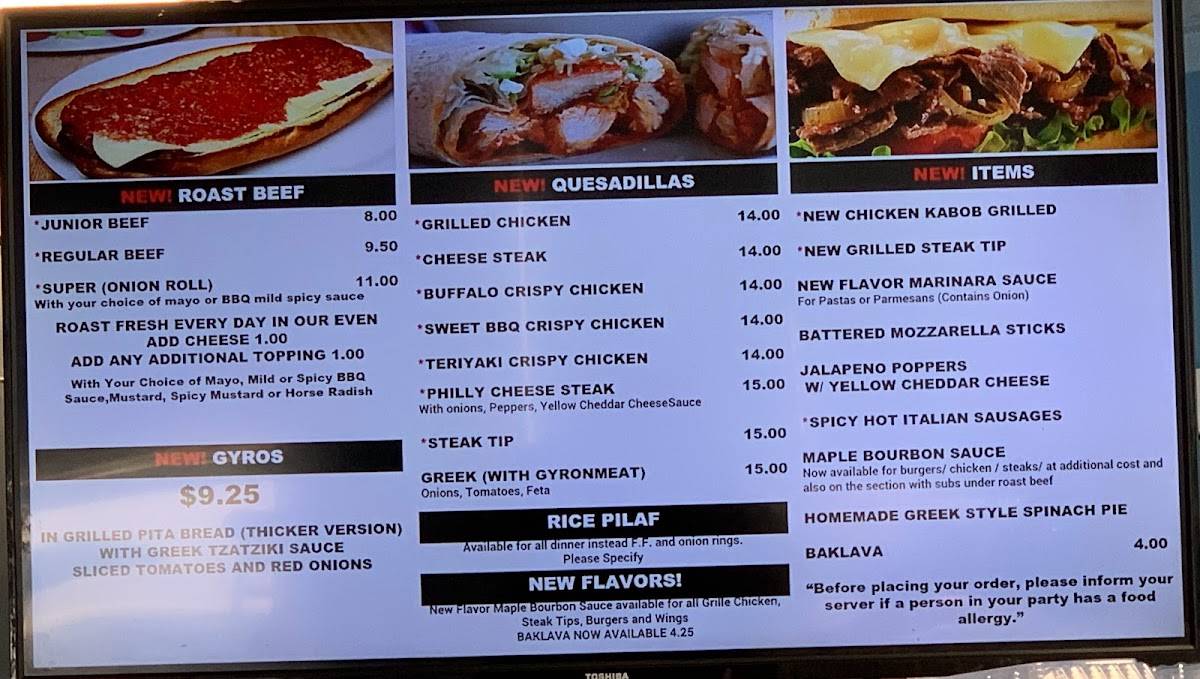 Menu at Prime Pizza and Roast Beef Blue House pizzeria, Hampstead