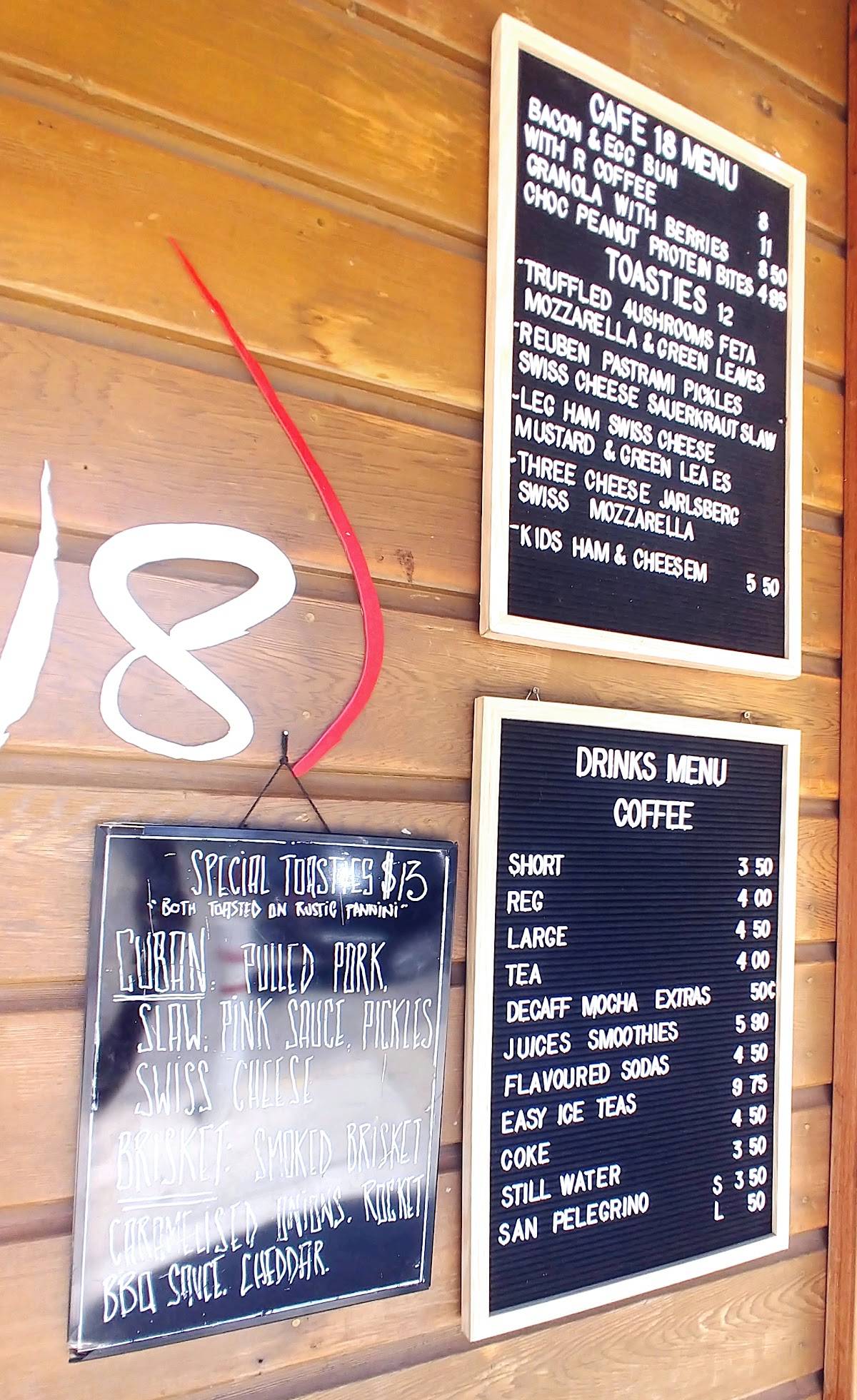 Menu at 18 Footers Bar, Restaurant & Cafe, Double Bay