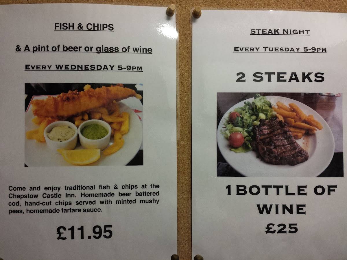 Menu at Chepstow Castle Inn pub & bar, Chepstow