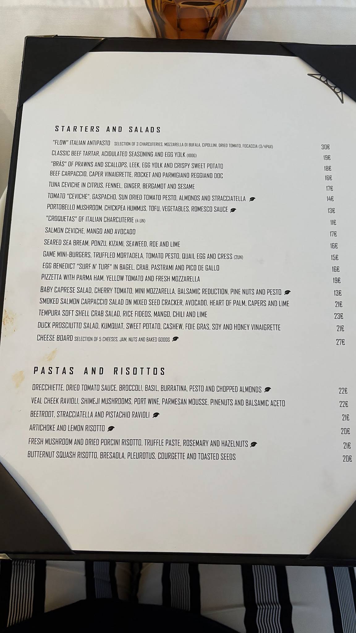 Menu at Flow Restaurant & Bar, Porto