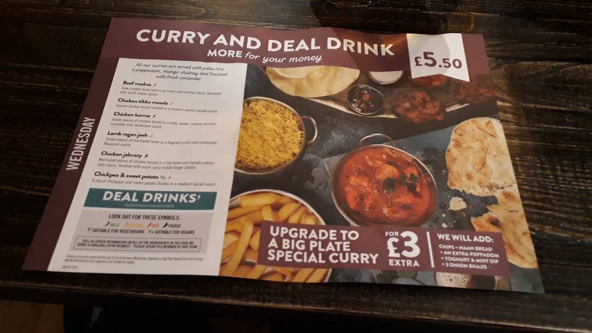 Menu at Lord Gascoigne pub & bar, Leeds, 6 Aberford Rd