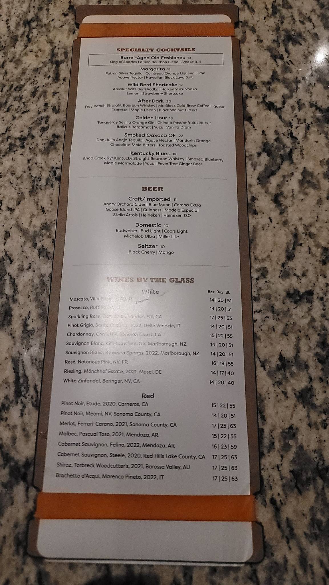 Menu at McCall's Heartland Grill pub & bar, Las Vegas