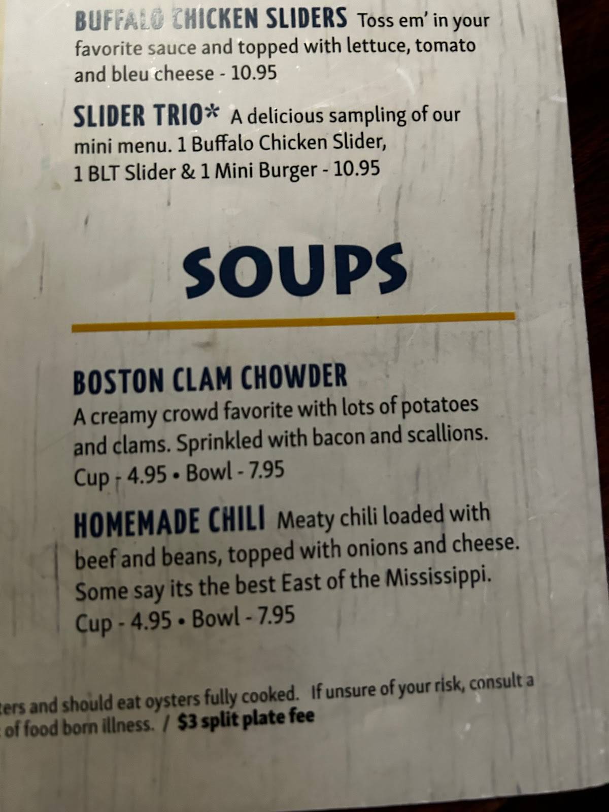 Menu at Rusty's Raw Bar & Grill - Fort Myers, Fort Myers, Marketplace Rd