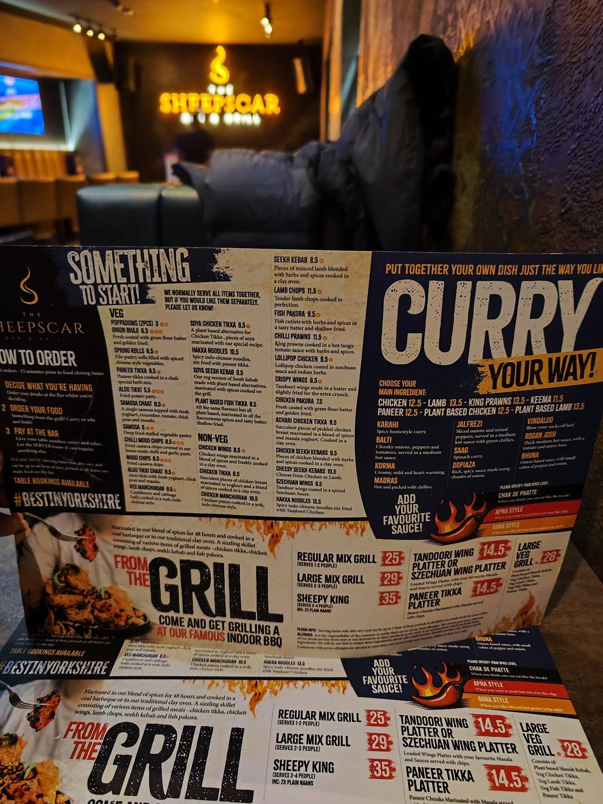 Menu at Sheepscar Bar & Grill, Leeds