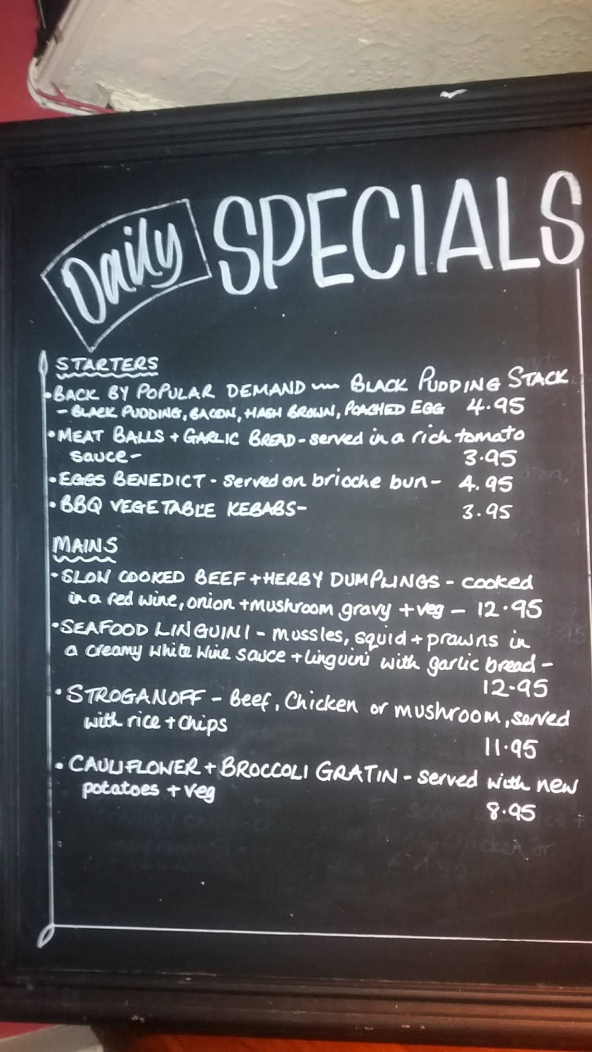 Menu at The Buccaneer pub & bar, Brough