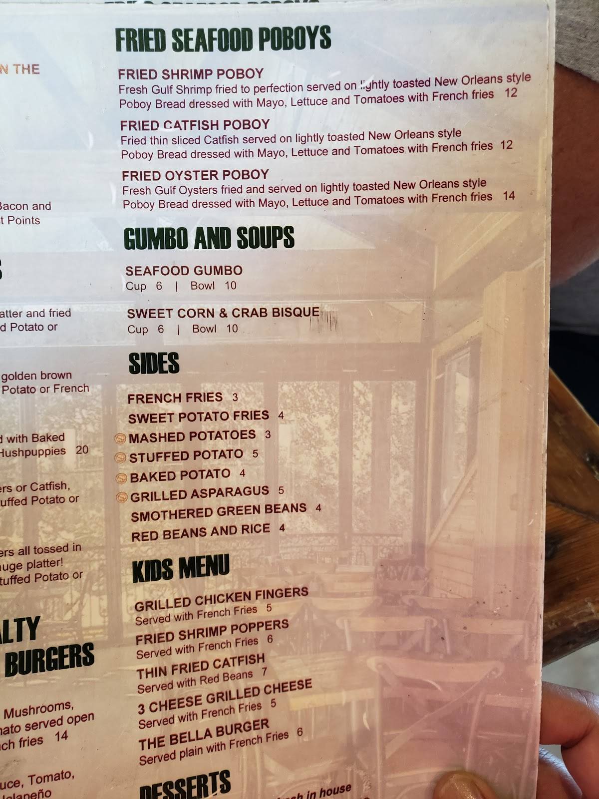 Menu at The Francis Southern Table & Bar, Saint Francisville, US-61