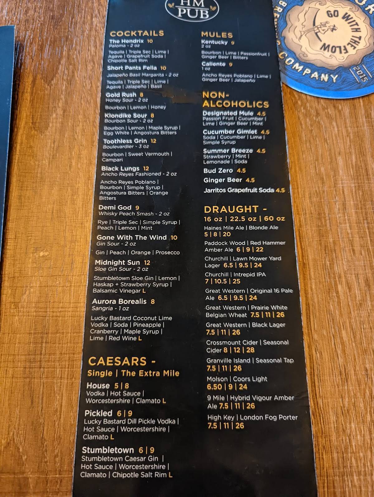Menu at The Haines Mile Pub, Saskatoon, Meadows Pkwy #20