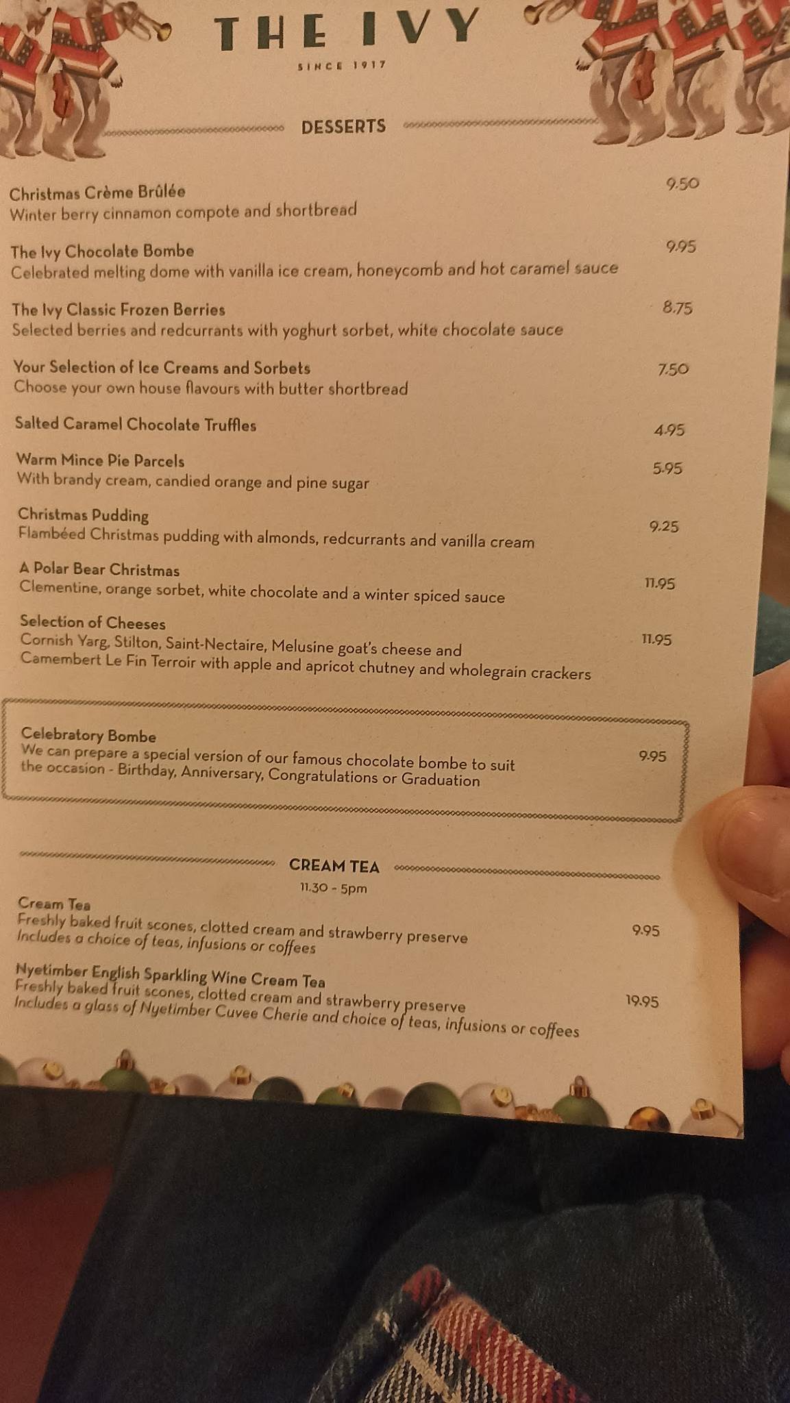 Menu at The Ivy On The Square Edinburgh pub & bar, Edinburgh