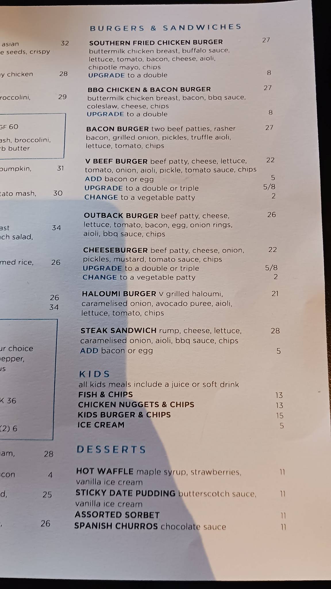 Menu at The Last Local Canning Vale pub & bar, Canning Vale