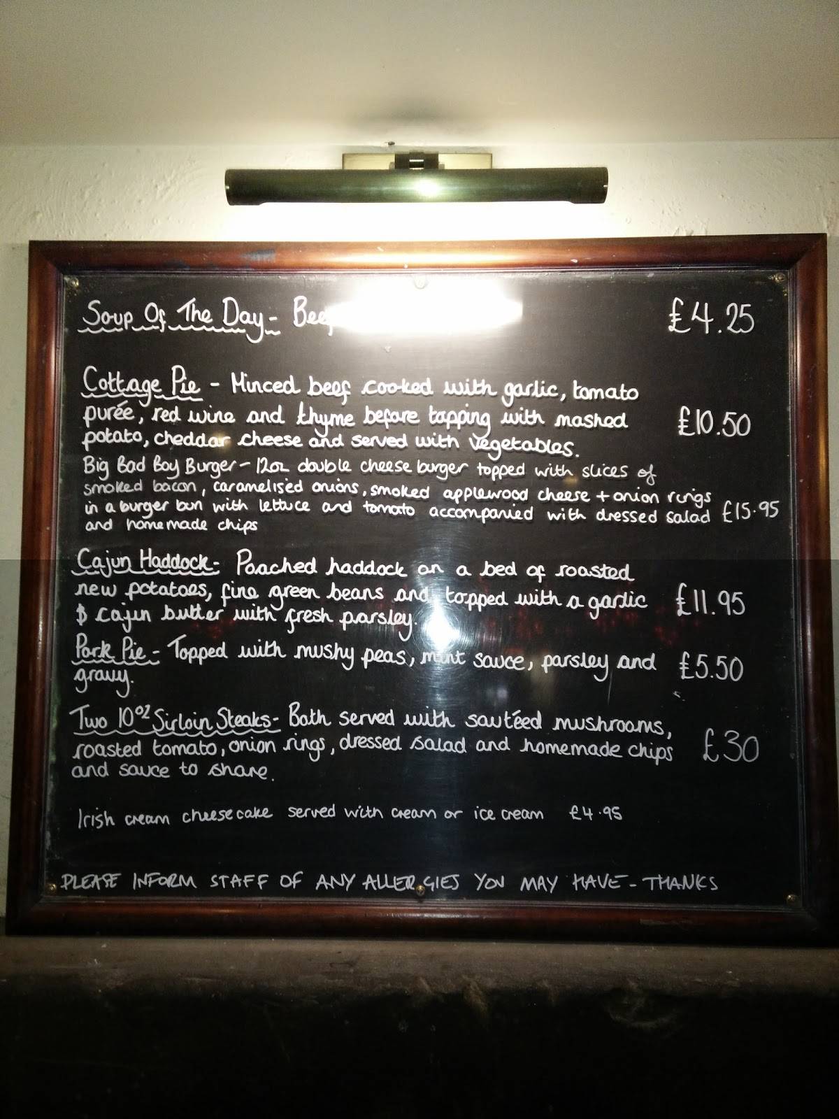 Menu at The Turkey Inn pub & bar, Keighley