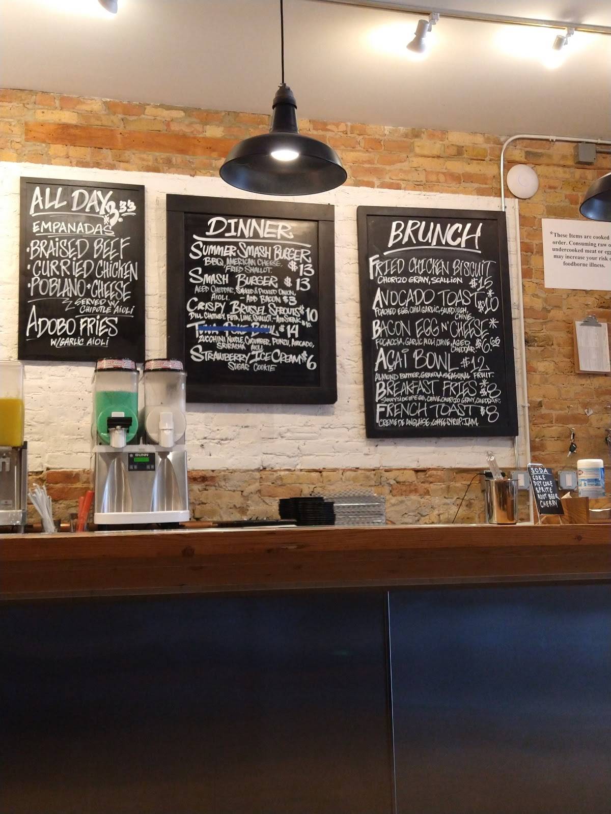 Menu at Three House pub & bar, Chicago