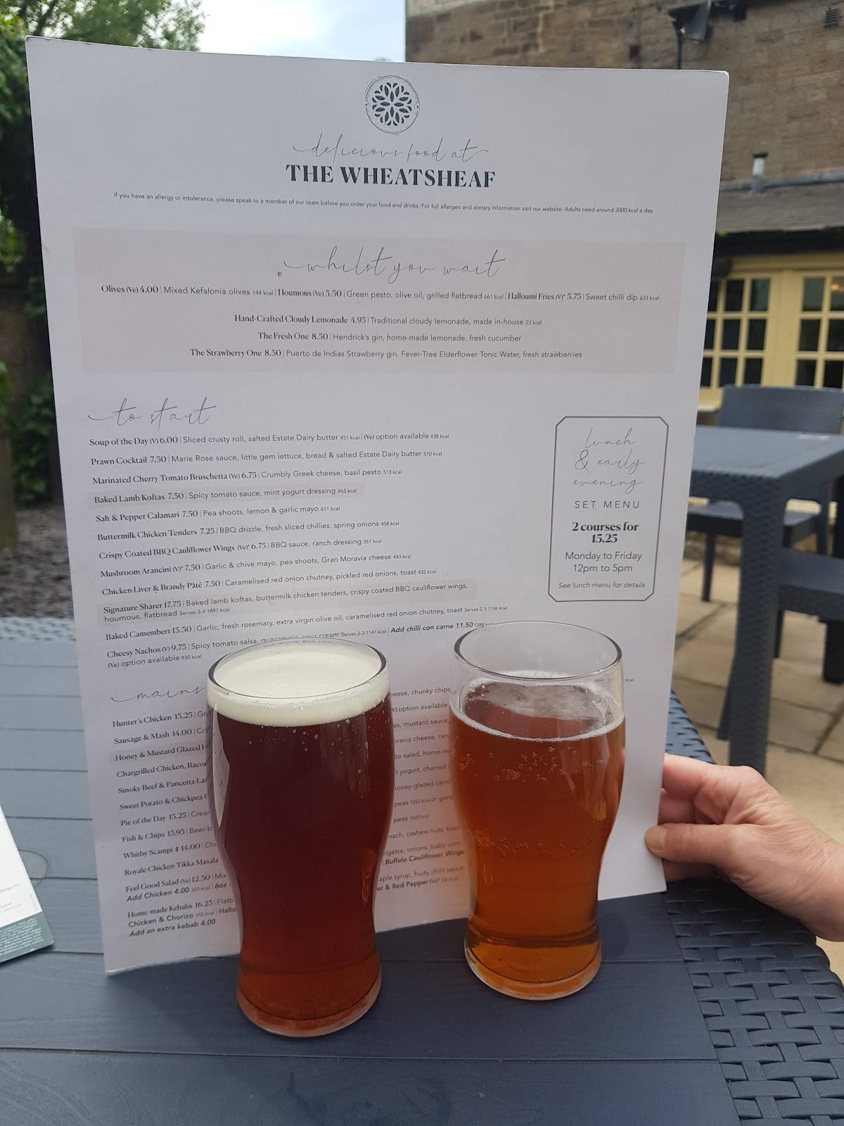 Menu at Wheatsheaf pub & bar, Baslow