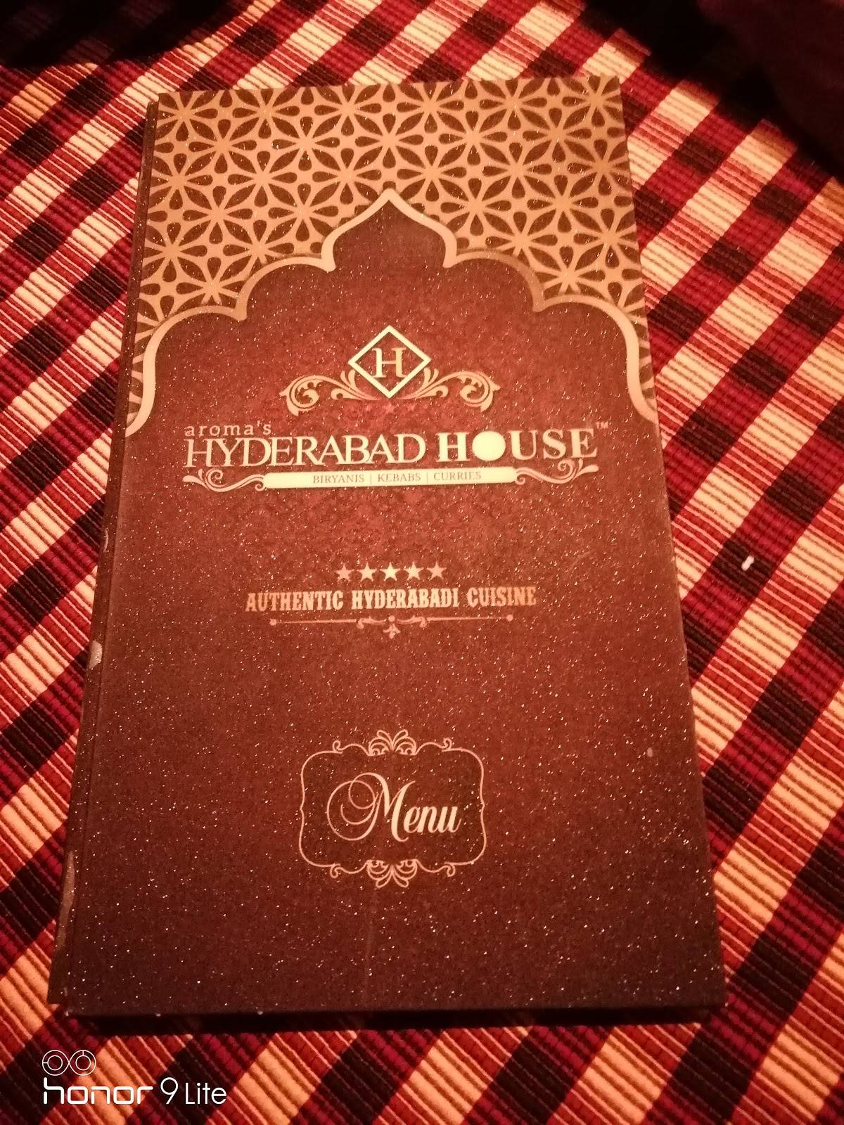Menu at Aroma's Hyderabad House, Pune, House 520