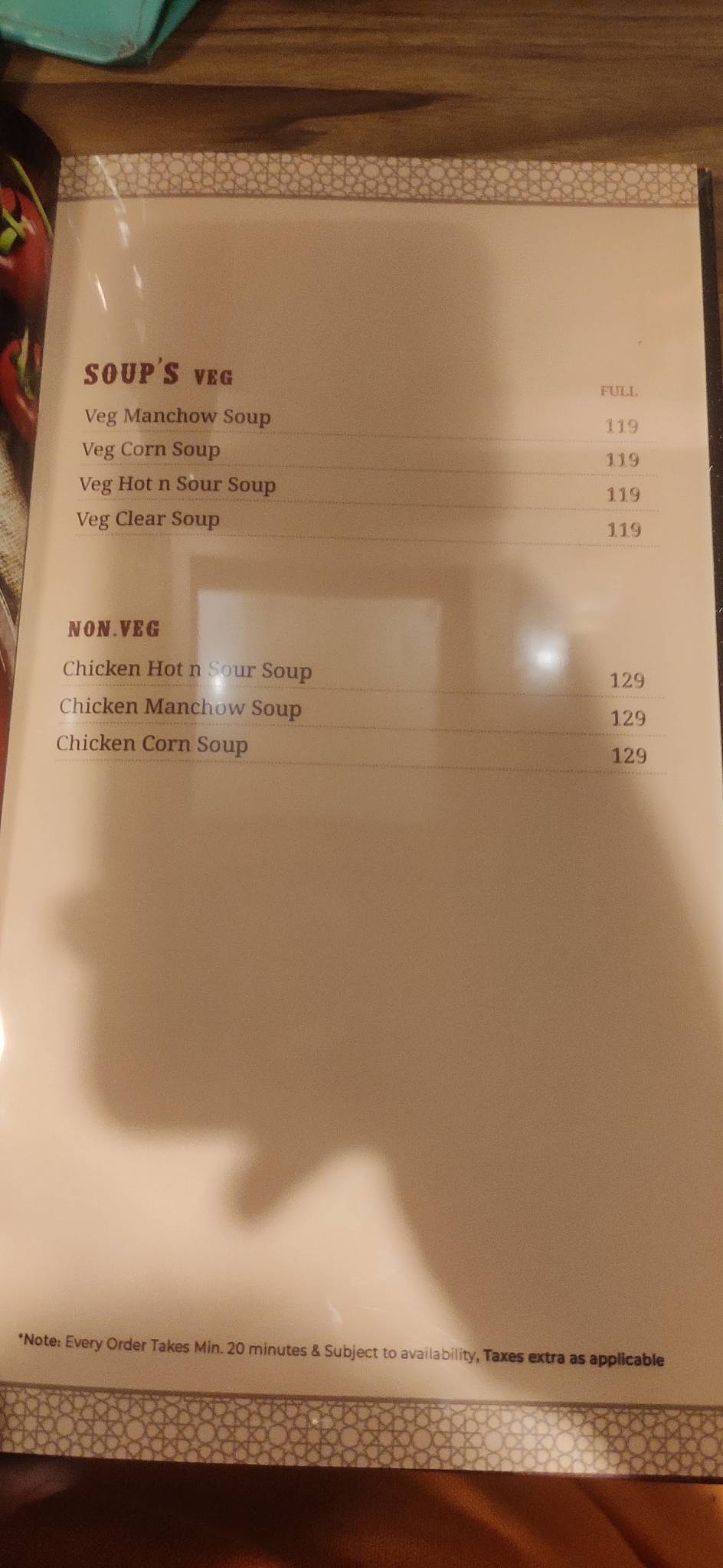 Menu at Aroma's Hyderabad House, Pune, House 520