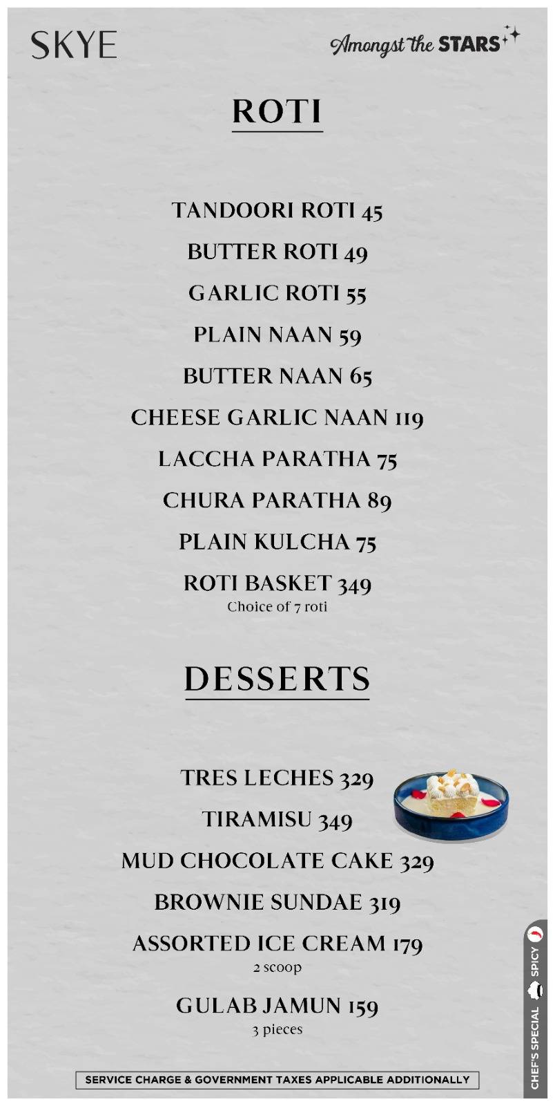 Menu at SKYE Rooftop by Eternia, Pune