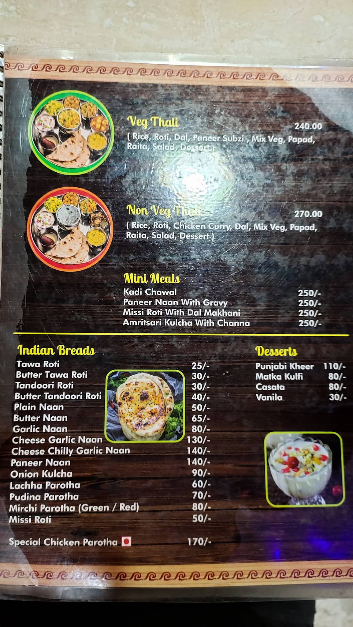 Menu at Punjabi Dhaba Veg Non-veg, Chicalim, MES junction