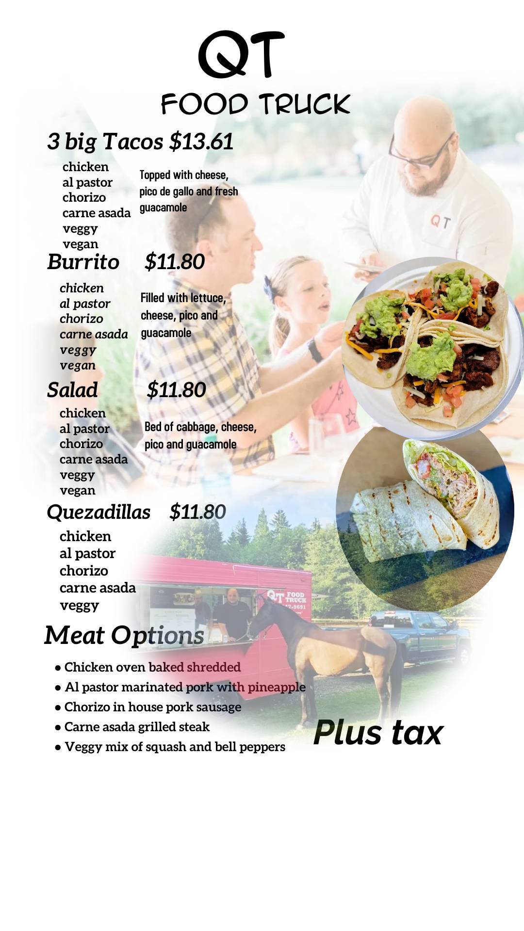 Carta del restaurante QT Food Truck, Redmond, Avondale Rd NE