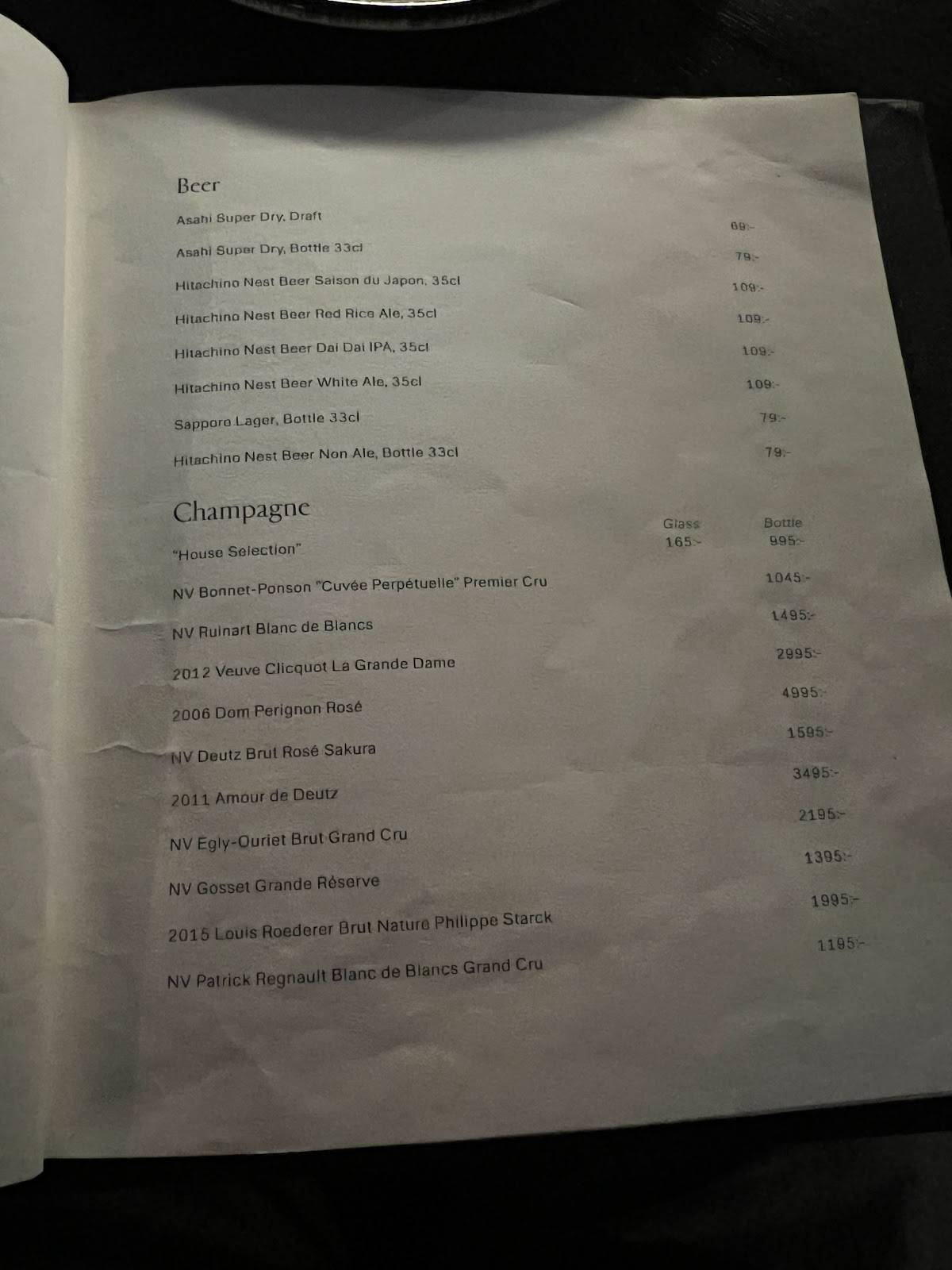 Menu at Quan restaurant, Malmö, Mäster Johansgatan 15
