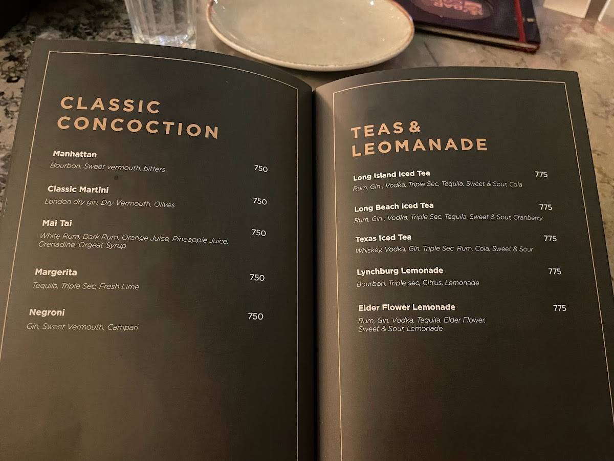 Menu at RCB Bar and Cafe, Bengaluru