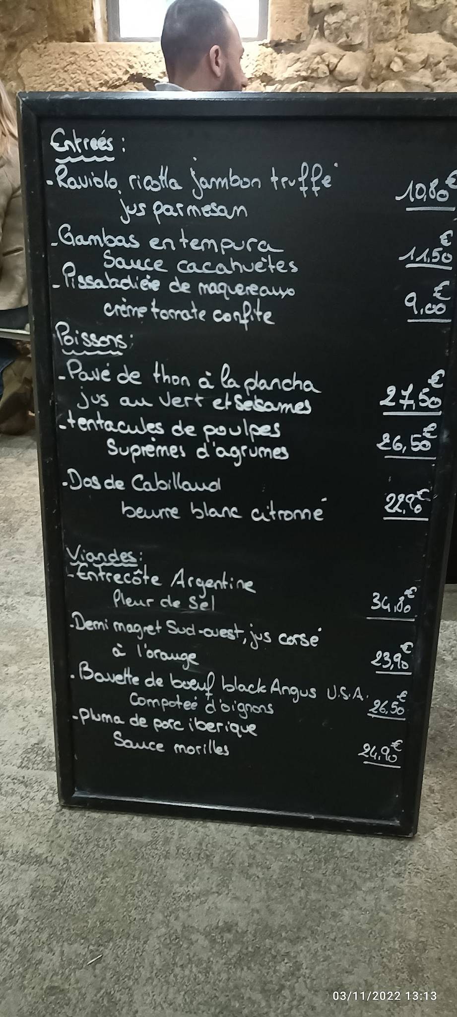 Menu au RESTAURANT LE CLOS ROMAIN, Moirans