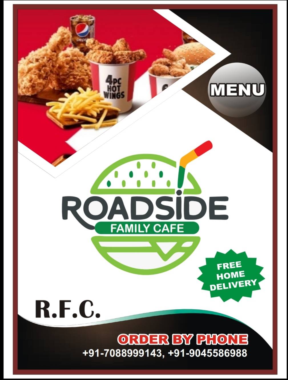 Menu at ROADSIDE FAMILY CAFE, Seohara, Front of kuri house 1st floor ...