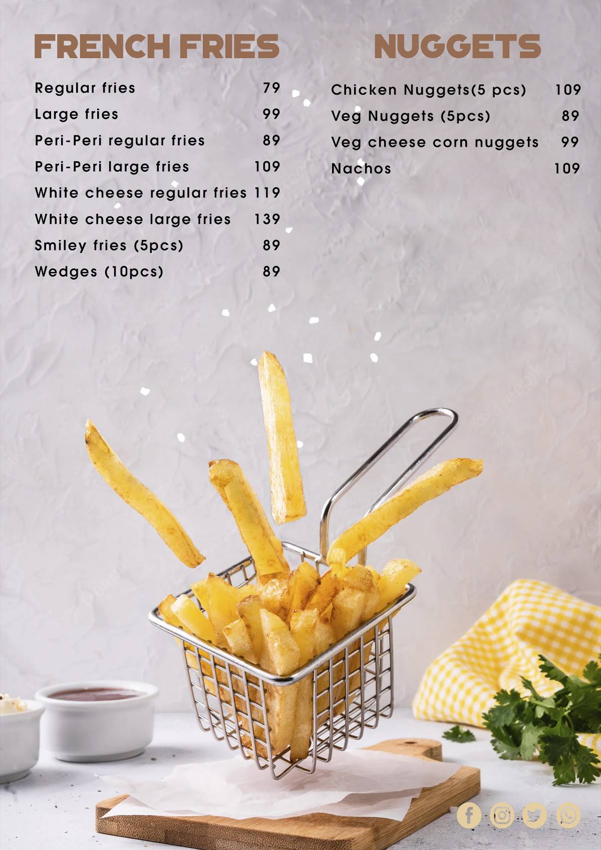 Menu at ROBIN’S IKIGAI, Vellore