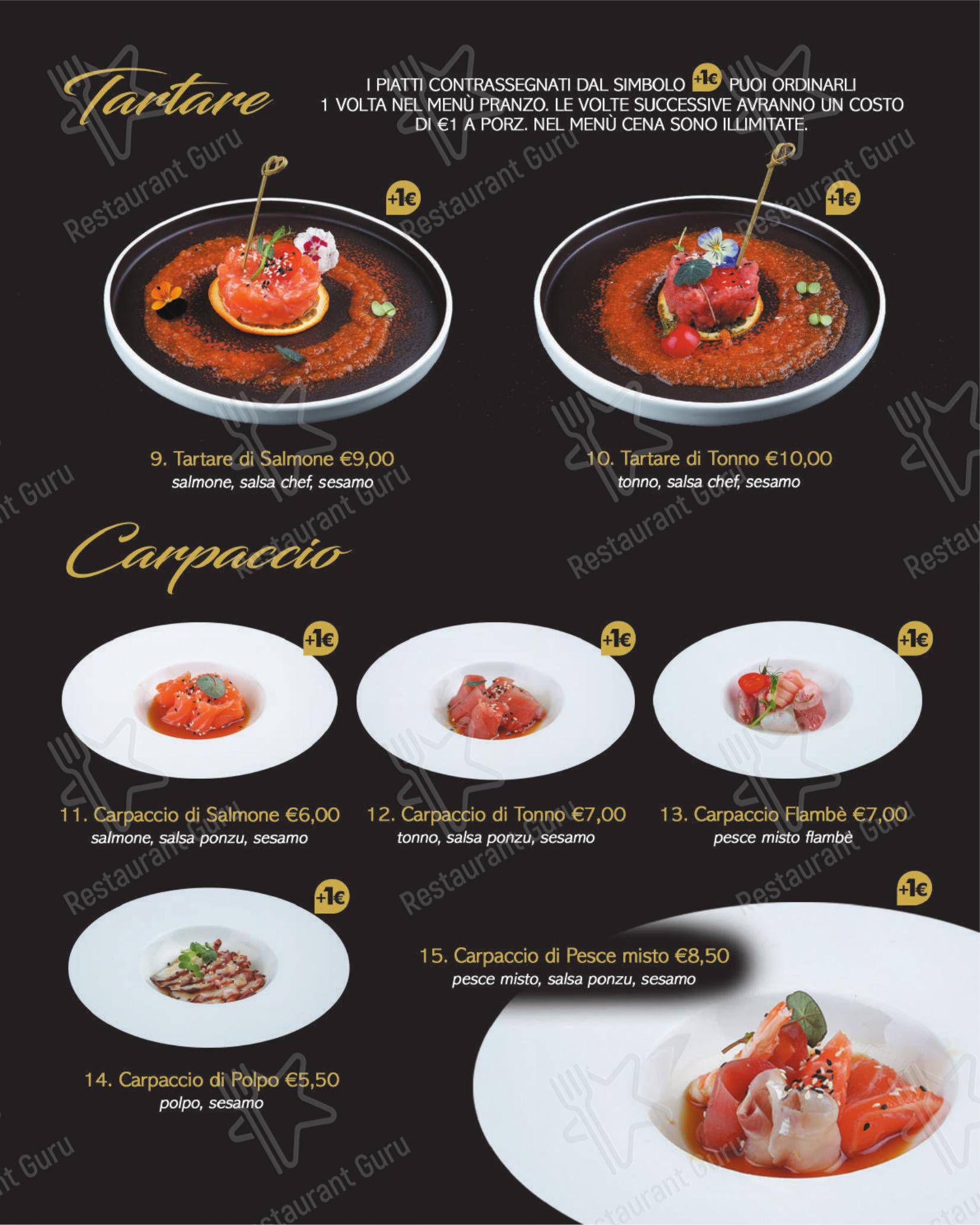 Menu da Yuki Sushi Ragusa ristorante, Ragusa, Viale delle Americhe