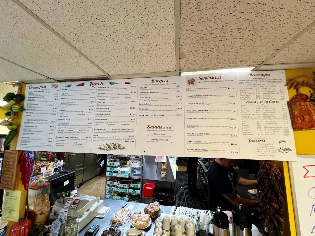 Menu at Ramblin' Cafe, Santa Fe