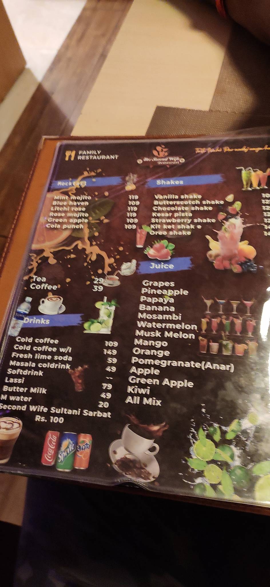 Menu at Second Wife Restaurant, Ranchi, Dangra toli chowk