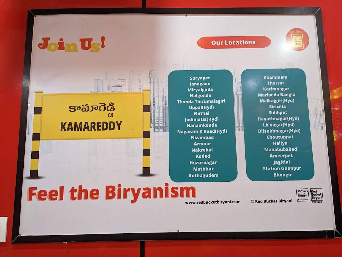 Menu at Red Bucket Biryani, Vemulawada