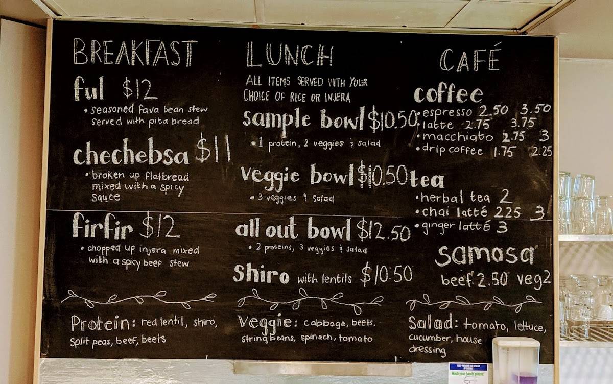 Menu au Red Cherry Cafe, Winnipeg