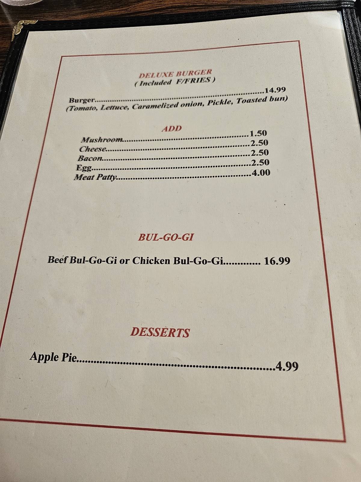 Menu at Red Goose Restaurant, Edmonton