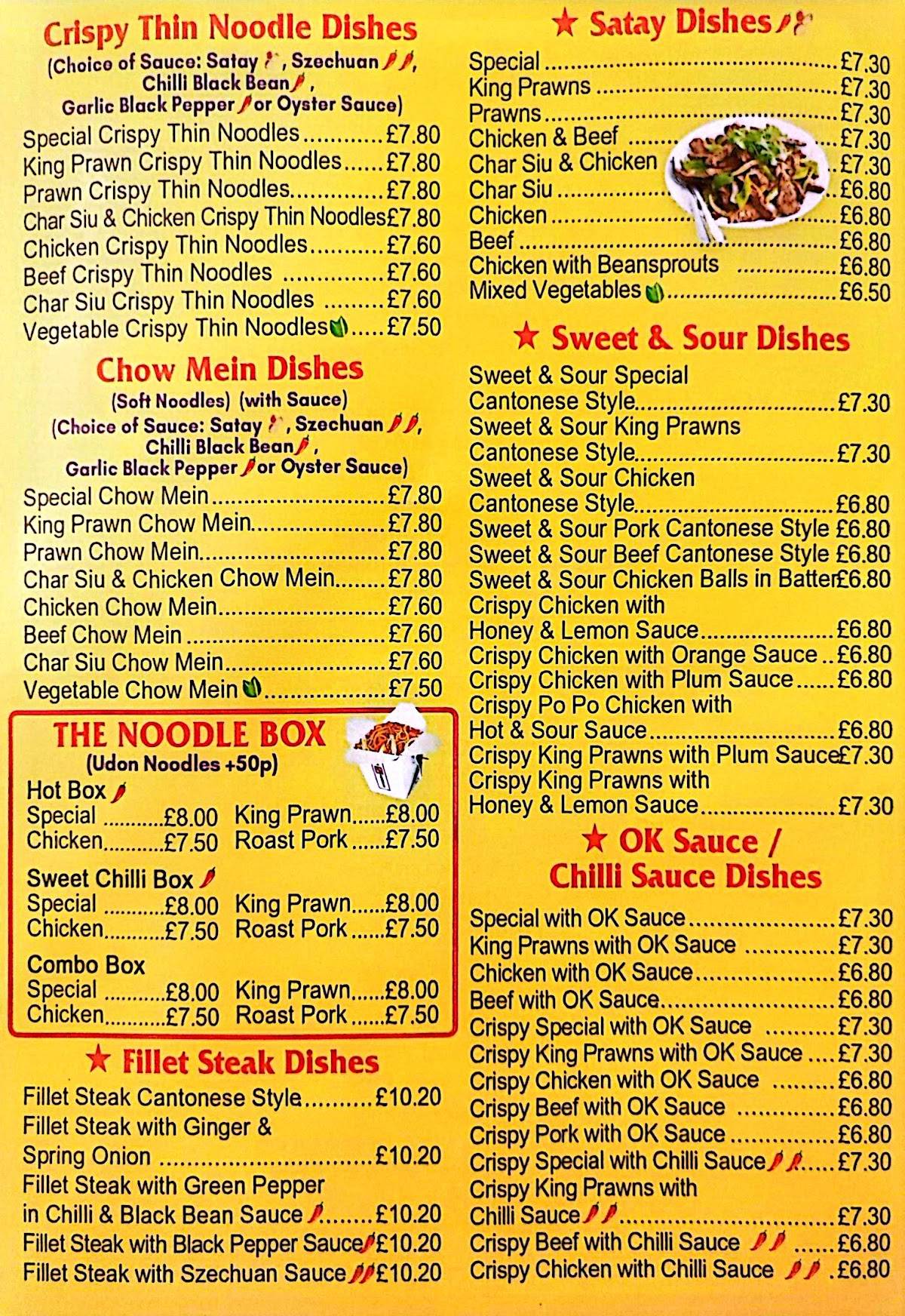 Menu at Red Seasons Chinese Takeaway fast food, Wakefield