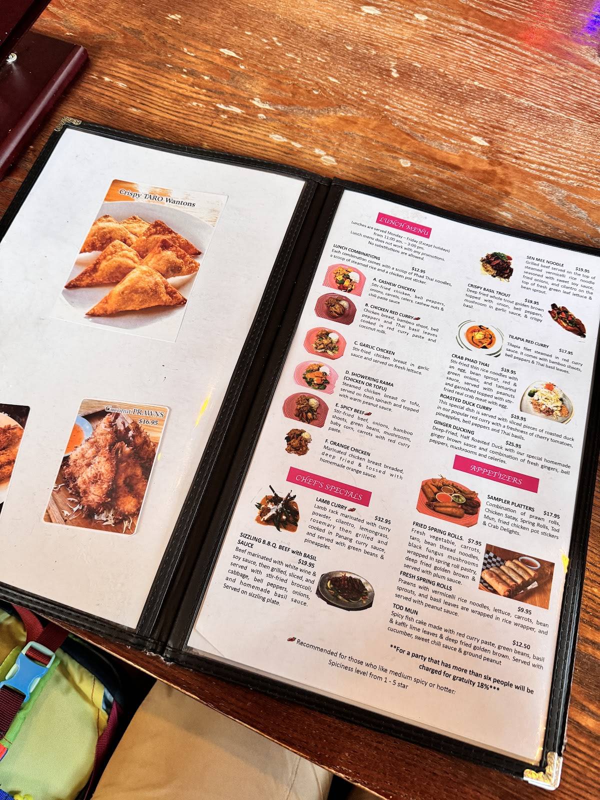 Menu at Royal Orchid Restaurant, Renton