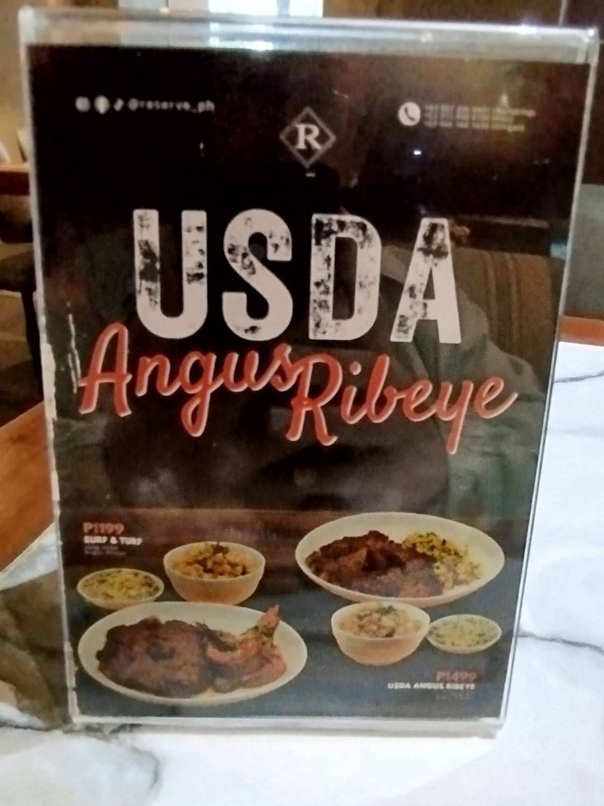Menu at Reserve PH - BGC pub & bar, Taguig, ES7- ES7 Burgos Circle