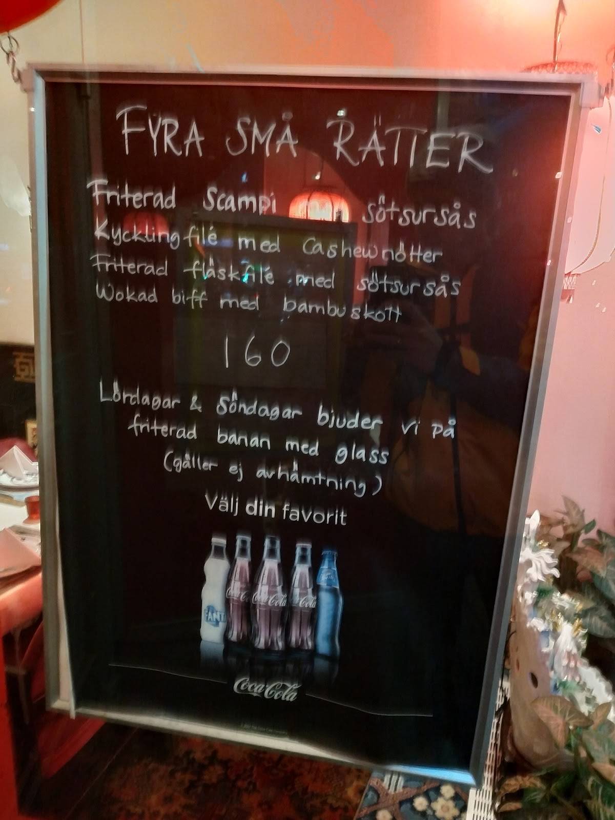 Menu at Restaurang China Corner restaurant, Stockholm, Sankt Eriksgatan 39