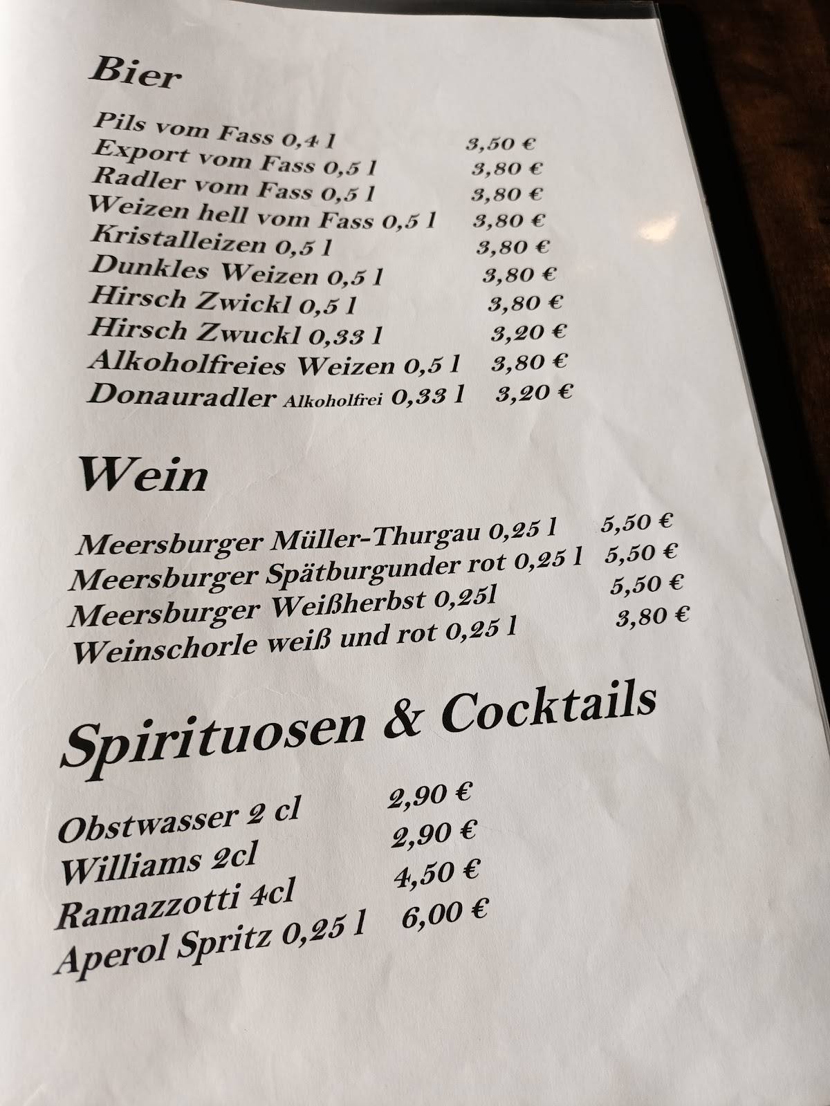 Speisekarte von Restaurant 1220, Meersburg
